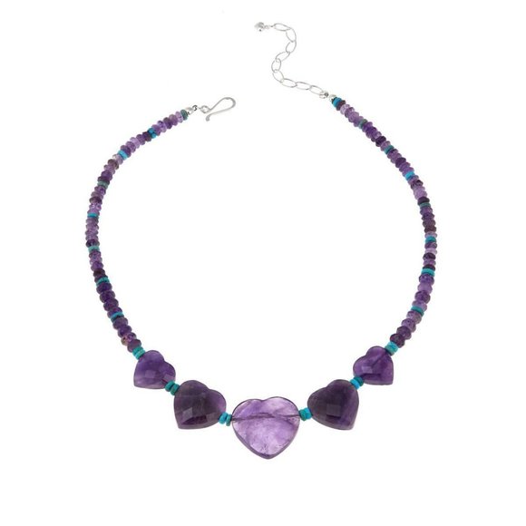 Jay King | Jewelry | Jay King Sterling Amethyst Hearts Turquoise Bead ...